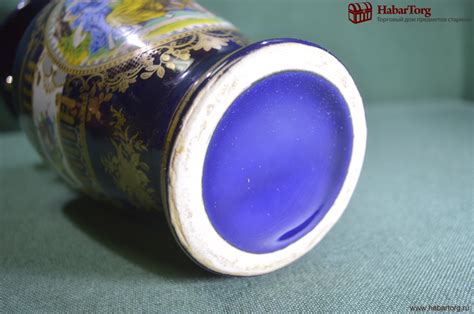 Купить Ваза фарфоровая 3 девушки Фарфор Кобальт Роспись Позолота Чехословакия СССР в