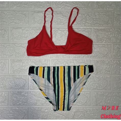 Sexy Two Piece Swimsuit For Summer Bikini Swimswear Small Shopee