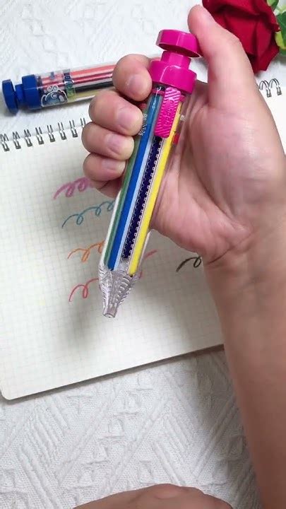 一支八个颜色的 旋转蜡笔 ，易上色不脏手，按压旋转，实用便携 文具安利 好物推荐 蜡笔 Youtube