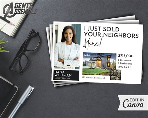 I Just Sold Your Neighbors House Real Estate Postcard Etsy