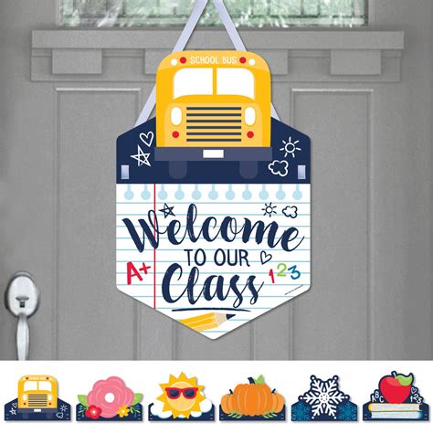 Big Dot Of Happiness Welcome To Our Class Hanging First Day Of School
