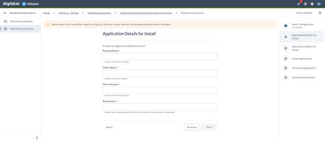 Workflow To Install And Uninstall The Application Using Helm Digital