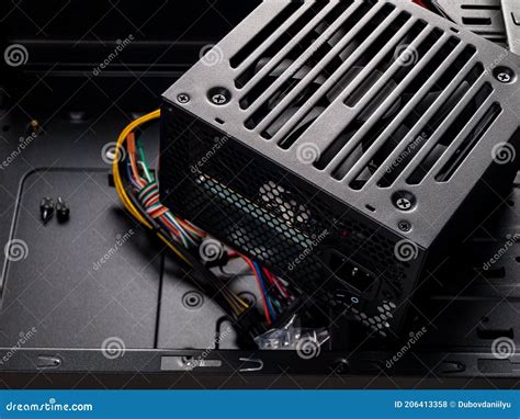 Computer Part For System Unit Assembly Power Supply For Computer Close