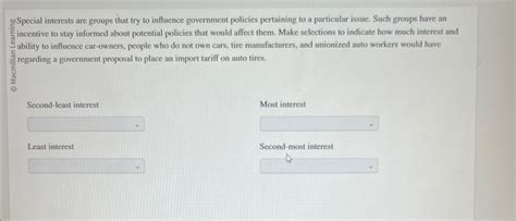 Solved Bat Special Interests Are Groups That Try To Chegg