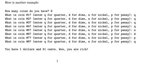 Solved 1 Write A Program To Add Up Coins First I Want You