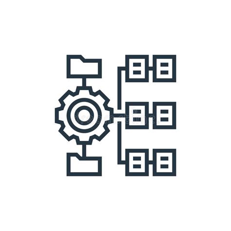 hierarchy vector icon isolated on white background outline thin line