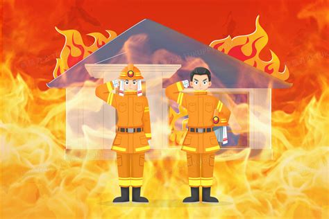 火警消防宣传火灾救援插画图片素材下载psd格式熊猫办公