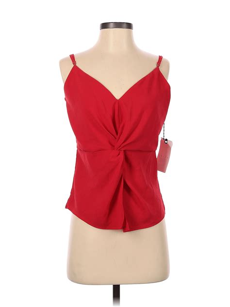 Leith 100 Polyester Red Sleeveless Blouse Size S 77 Off Thredup