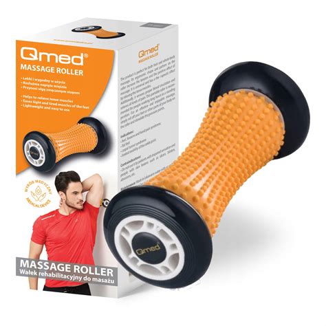 Wałek Z Wypustkami Qmed 17 Cm X 7 Cm Pomarańczowy 0717894350943