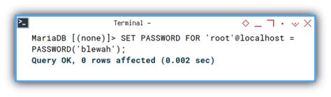 Lamp Mariadb Prompt