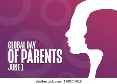 Global Day Parents June 1 Holiday Stock Vector Royalty Free