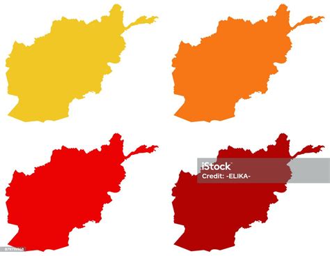 阿富汗地圖向量圖形及更多亞洲圖片 亞洲 側影 喀布爾 Istock