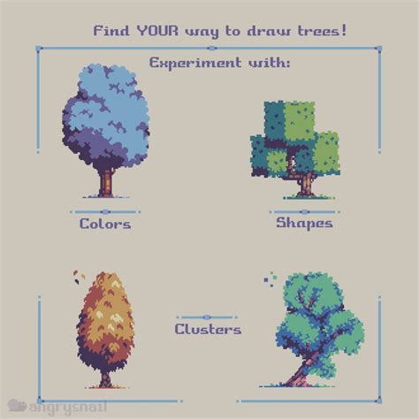 How To Draw A Pixel Art Tree