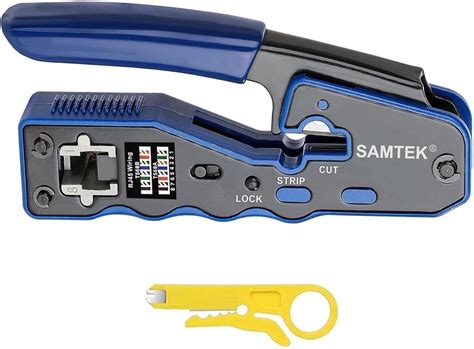 New Rj45 Crimp Tool Pass Through Crimper All In One Crimping Tool Ethernet Cable Crimper