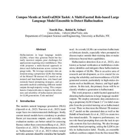 Compos Mentis At Semeval2024 Task6 A Multi Faceted Role Based Large