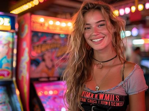 Premium Photo Teenager Caucasian Girls Enjoy Video Games In Retro