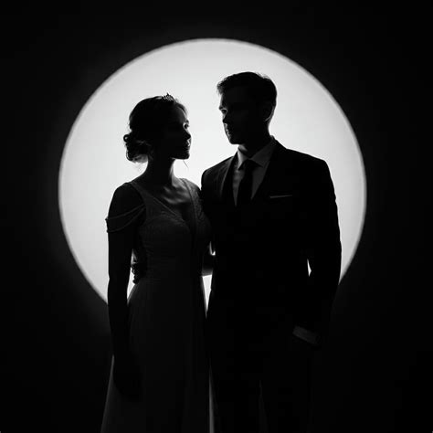 Dunia Ai Prompt Dan Gambar A Couple In Formal Wear Center Focused Black And White Portrait
