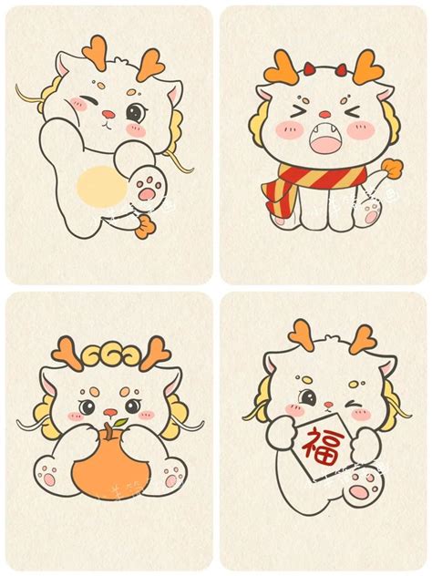 龙年可爱的简笔画创意（高清11张） 简笔画图片大全