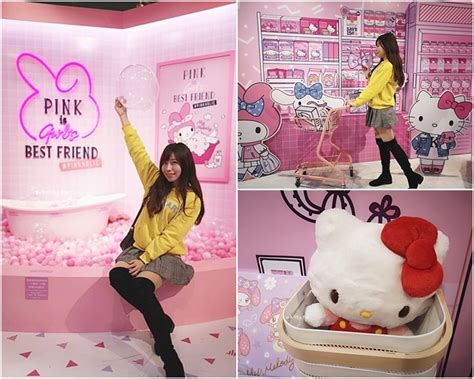 【華山免費展覽】三麗鷗粉紅閨蜜快閃店超萌kitty 美樂蒂 大耳狗 小環妞 幸福足跡