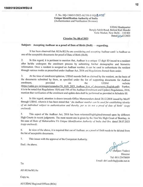 Uidai Says Aadhaar Cant Be Used As Proof Of Date Of Birth Epfo