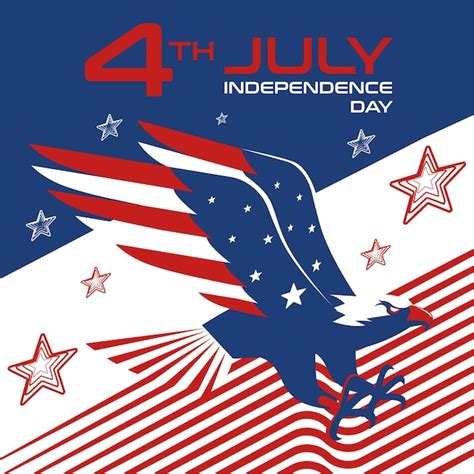 Premium Vector 4th Of July American Eagle