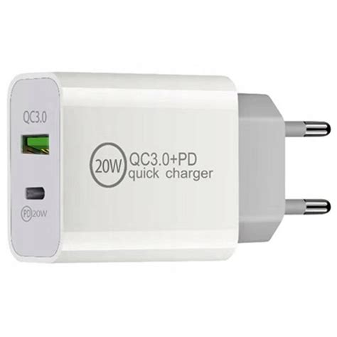 Szybka Ładowarka Sieciowa 20W PD QC 3 0 USB C do iPhone Android