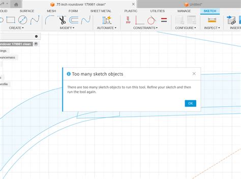 To Many Sketch Objects During Auto Constrain In Fusion