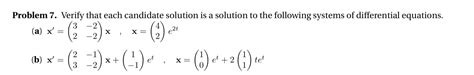 Solved Problem 7 ﻿verify That Each Candidate Solution Is A