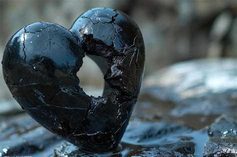 Premium Photo Snapshot Depicting A Black Broken Heart Is Isolated On