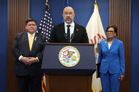 Pritzker Pushes For Ukraine Aid During Vist By Nations Pm