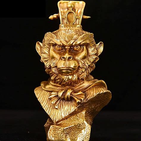 吉祥純銅佛像神像擺件斗戰勝佛孫悟空齊天大圣銅猴子猴頭吉祥辟邪 協貿國際日用品生活3館 樂天市場rakuten