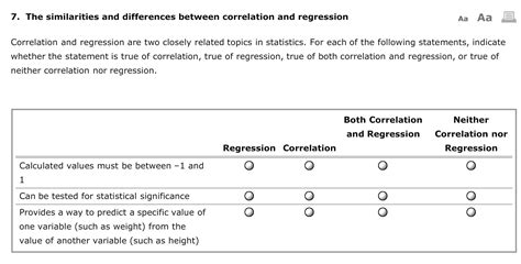 Solved The Similarities And Differences Between Correlation