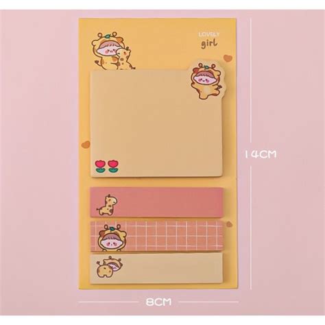 Jual Sticky Notes Post It Stiky Note Animal Lucu Jerapah Yellow