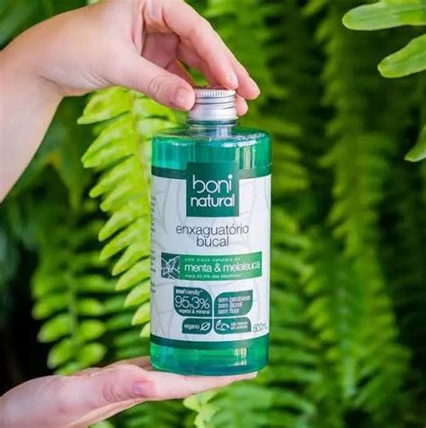 Enxaguante Bucal Natural E Vegano Sem Fl Or Menta E Melaleuca Boni Natural Ml Boni