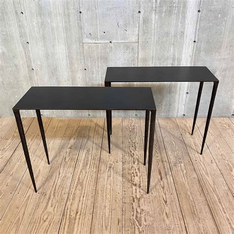 Morphing Console Table With Blackened Finish 38w Rt Facts