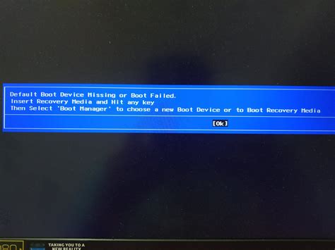 default boot device missing or boot failed for nitro 5 acer community