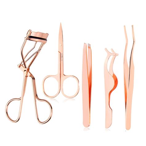 Arroyner 5pcs Eyelash Applicator Tool Curved Lash Curler Clip Eyebrow