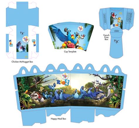 Doll Printies Fast Food Diy Gift Box Template Doll House Crafts