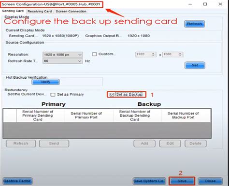 LED Display Cascading Connection Redundancy Configuration Full
