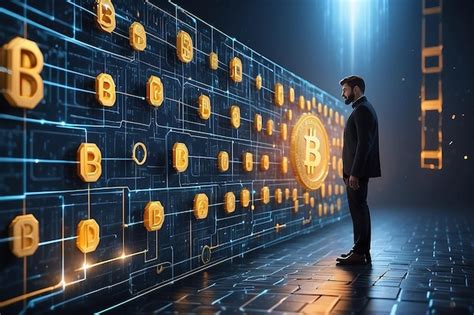 Premium Photo Blockchain Technology Concept With A Chain Of Encrypted