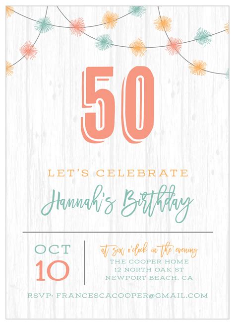 Rustic Bunting Milestone Birthday Invitations By Basic Invite