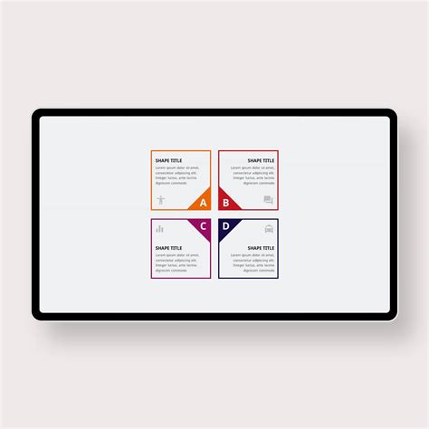 four divide section powerpoint templates powerpoint free