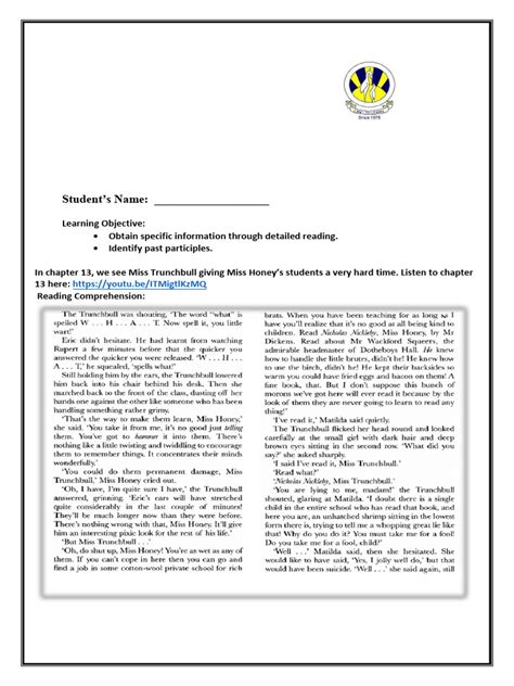 Eng Class 6 Week 3 Comprehension Pdf