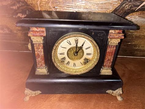 Antique 1904 Sessions Eight Day Half Hour Strike Cathedral Gong Mantle