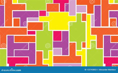 Abstract Background From A Variety Of Rectangular Shapes Stock Vector