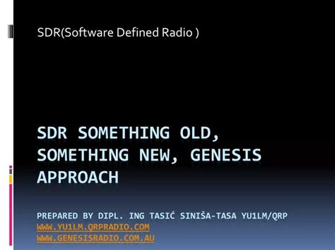 PPT SDR Software Defined Radio PowerPoint Presentation Free Download ID 1623983