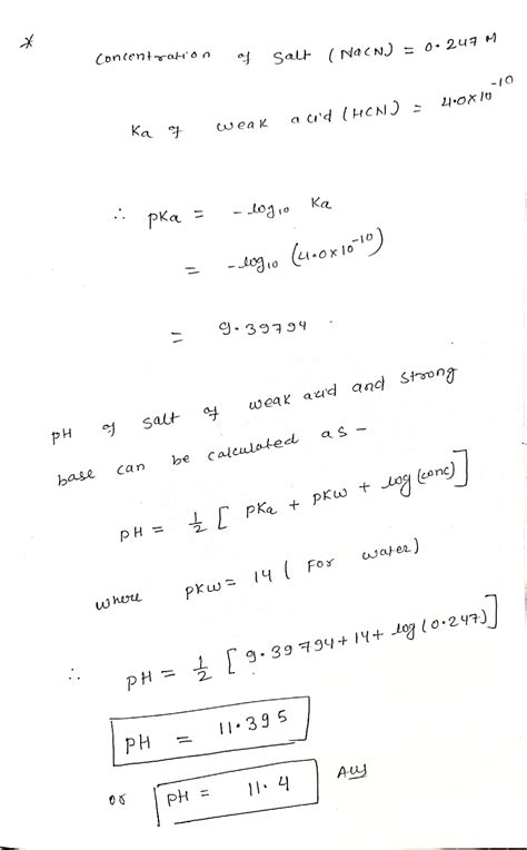 Solved Calculate Ph Of A Salt Solution What Is The Ph Of A