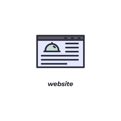 Vector Sign Website Symbol Is Isolated On A White Background Icon