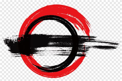 무료 다운로드 잉크 세척 페인팅 브러쉬 중국식 브러시 스트로크 둥근 빨간색과 검은 색 수채화 그림 잉크 Png