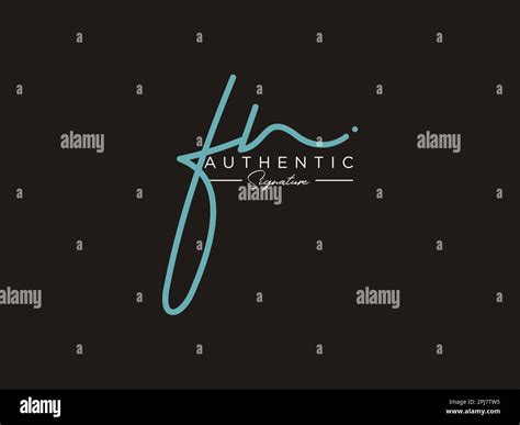 FN Signature Logo Template Vector Stock Vector Image Art Alamy